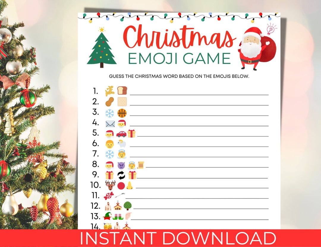 Christmas Emoji Game, Fun Christmas Game for Kidsteens and Adults ...
