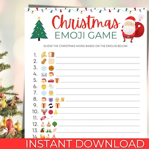 Christmas Emoji Game, Fun Christmas Game for Kidsteens and Adults ...