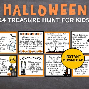 Halloween Scavenger Hunt for Kids, Indoor Outdoor Halloween Treasure ...