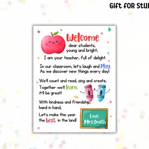 Student Gifts First Day of School Card, Welcome Back to School Card ...