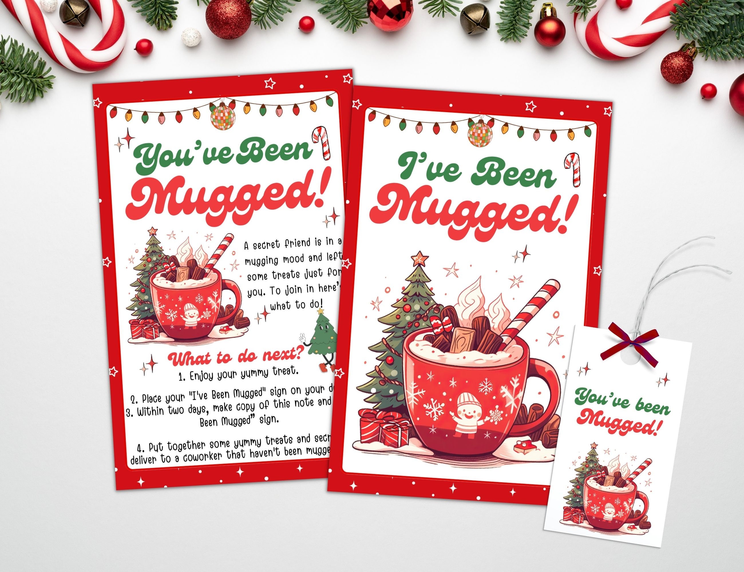 You've Been Mugged Coworker Game, Christmas Printable I've Been Mugged ...