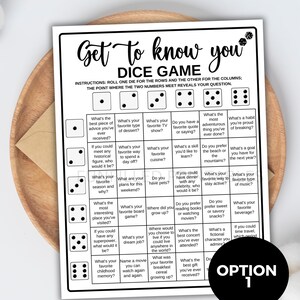 Icebreaker Game, Get to Know You, Team Building Game, Table Talk Dice ...