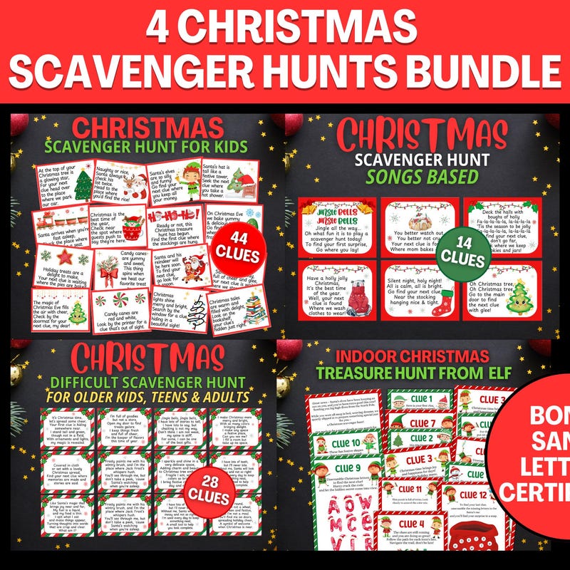 Christmas Scavenger Hunt - Etsy