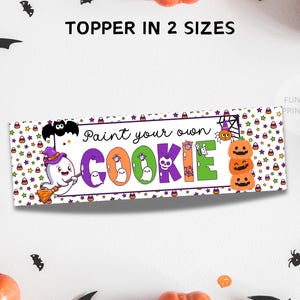 PYO Halloween Cookie Bag Topper, Paint Your Own Halloween Cookie Treat ...