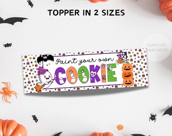 Printable Paint Your Own Cookie Bag Topper Template, Simple PYO Cookie ...