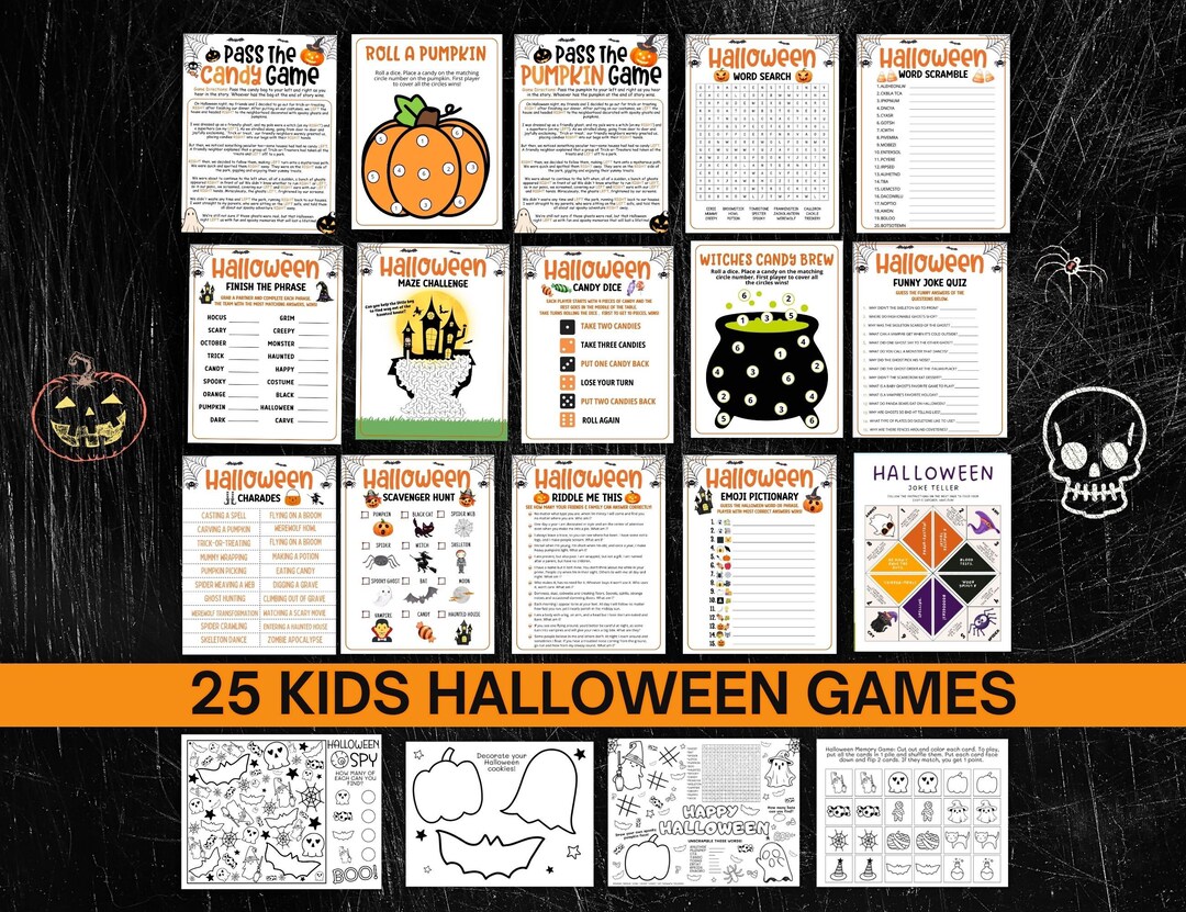Printable Halloween Kids Activities, Fun Kids Halloween Games, Kids ...