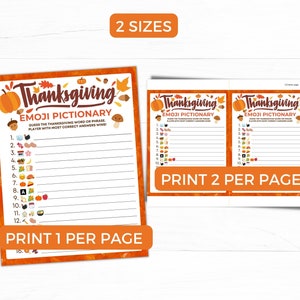 Thanksgiving Emoji Game, Printable Thanksgiving Games for Kids Adults ...