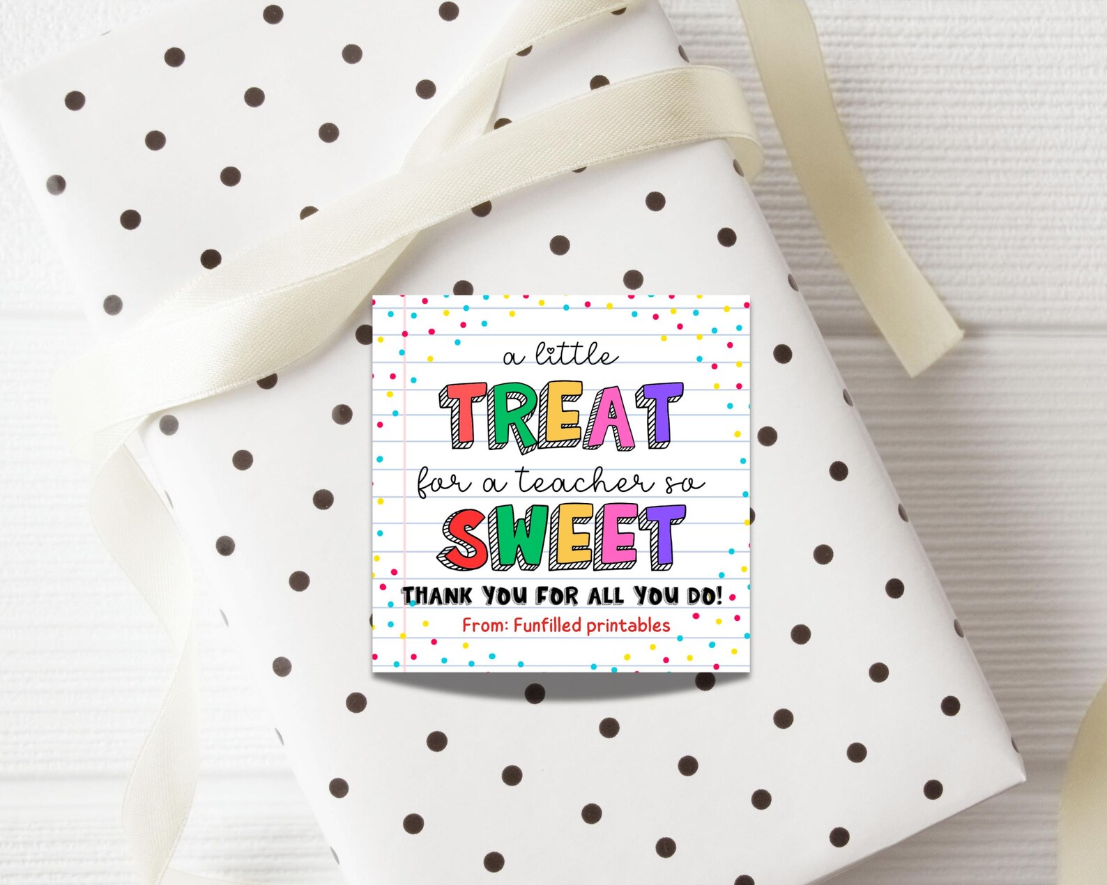 Teacher Sweet Treat Tag, Teacher Appreciation Tag, Thank You Teacher ...