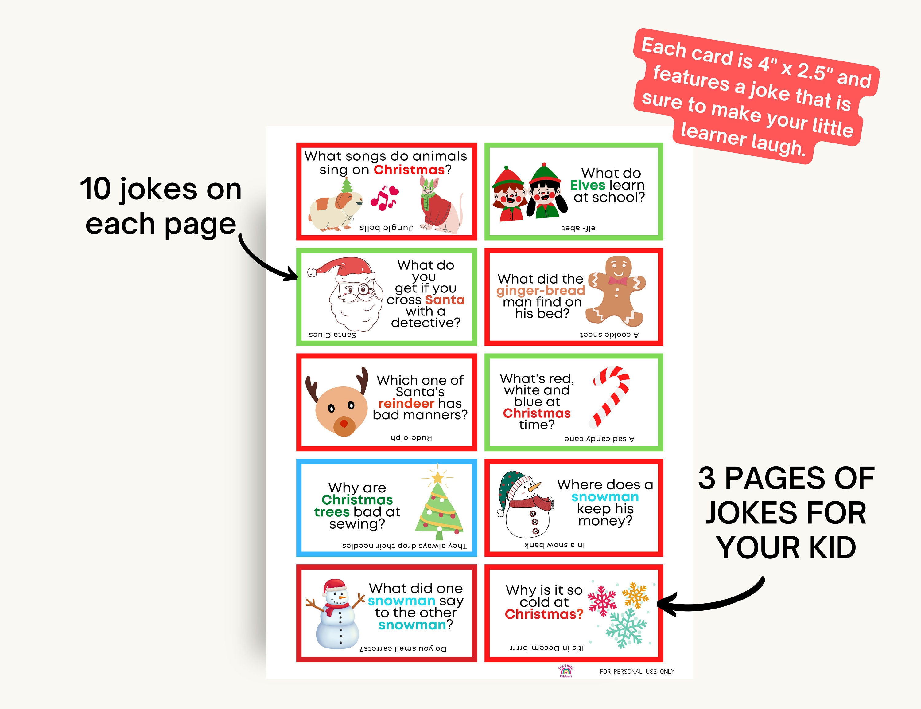 Printable Christmas Lunchbox Jokes, December Christmas Lunch Box Notes ...