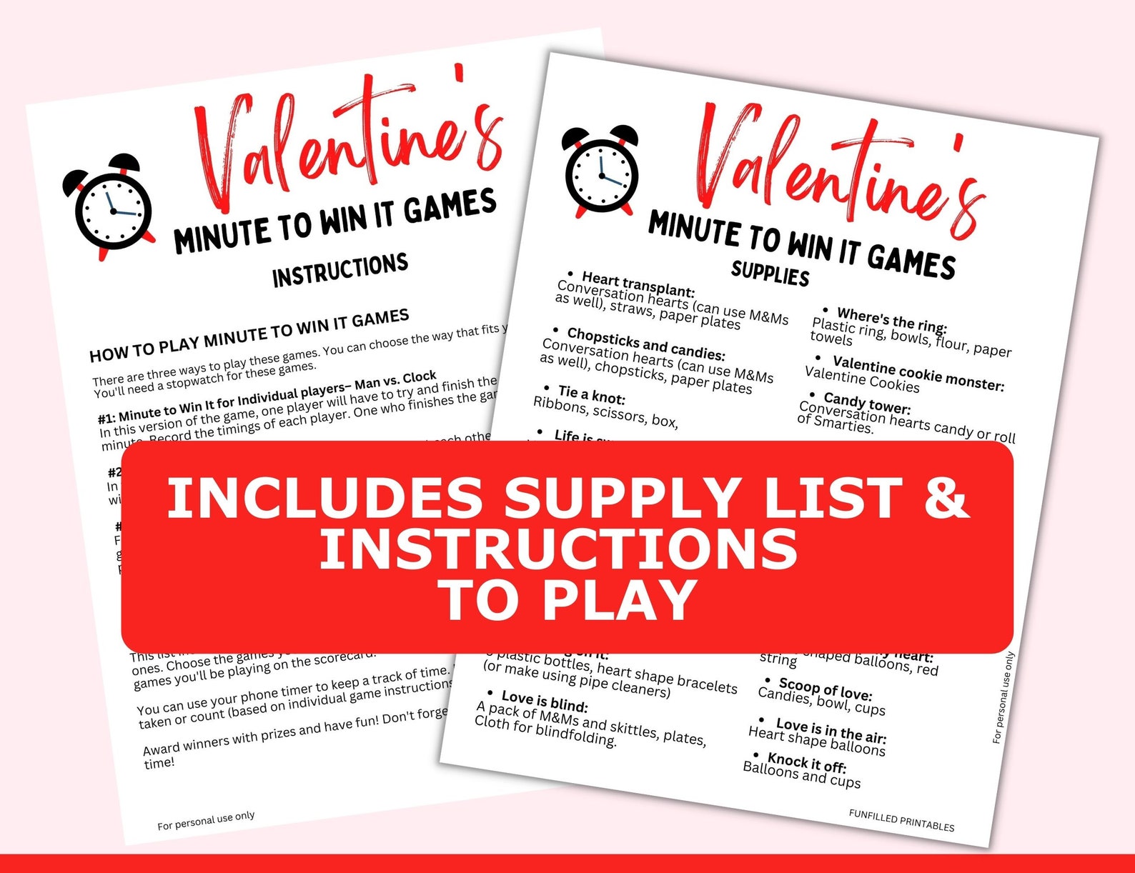 Valentine's Minute to Win It Games, Fun Valentines Party Games With ...