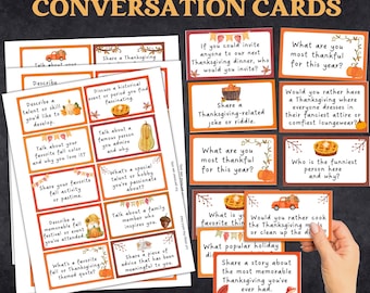 Thanksgiving Conversation Starters Table Topics Icebreaker - Etsy