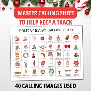 100 Holiday Bingo Cards, Holiday Party Game, Printable Christmas Bingo ...