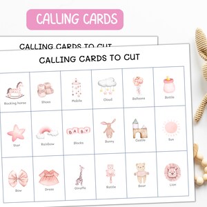 Baby Girl Shower Bingo Game, Girl Baby Bingo, 30 Prefilled Bingo Cards ...