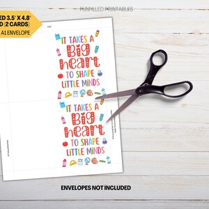 Teacher Appreciation Card Printable, Teacher Thank You Card, Back to ...