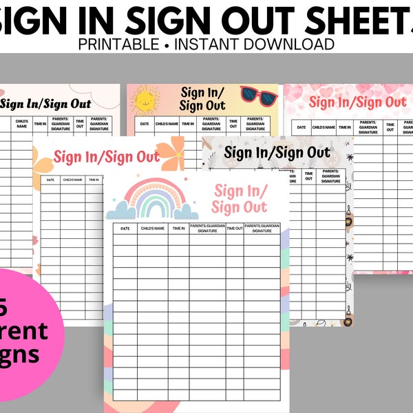 Sign in Sheet - Etsy