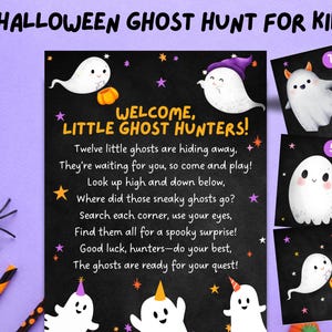 Halloween Kids Ghost Hunt Game, Halloween Ghost Scavenger Hunt, Easy ...