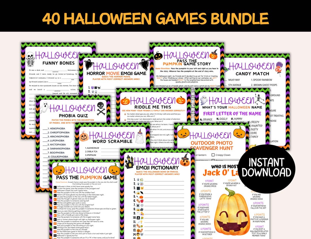 Halloween Games for Kids Adults, Halloween Party Games, Teen Halloween ...