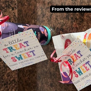 Teacher Sweet Treat Tag, Teacher Appreciation Tag, Teacher Thank You ...