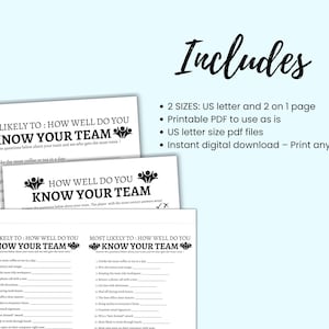 Team Building Games, How Well Do You Know Your Team Party Game, Fun ...