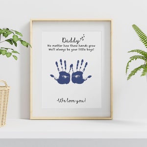 Printable Fathers Day Handprint Daddy Gifts From Kids Preschoolers ...