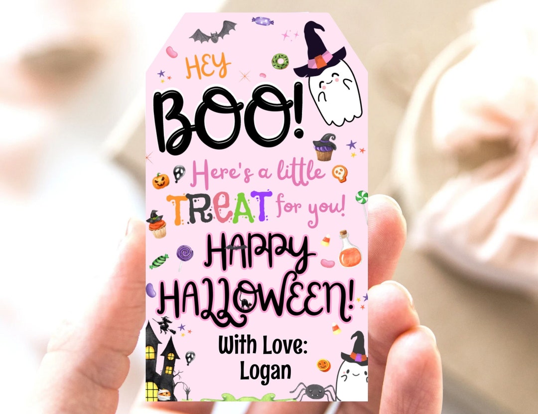 Halloween Favors Tags, Boo Gift Tags, Halloween Treats Tag, Trick or ...