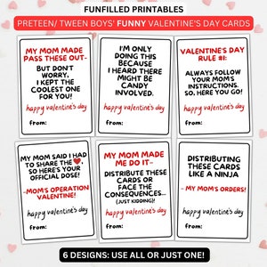 Funny Kids Valentine Card Printable, Tween Valentines Day Cards ...