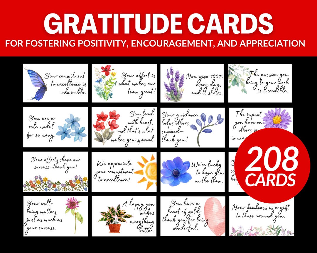 Gratitude Cards, Encouraging Notes, Employee Appreciation Notes ...