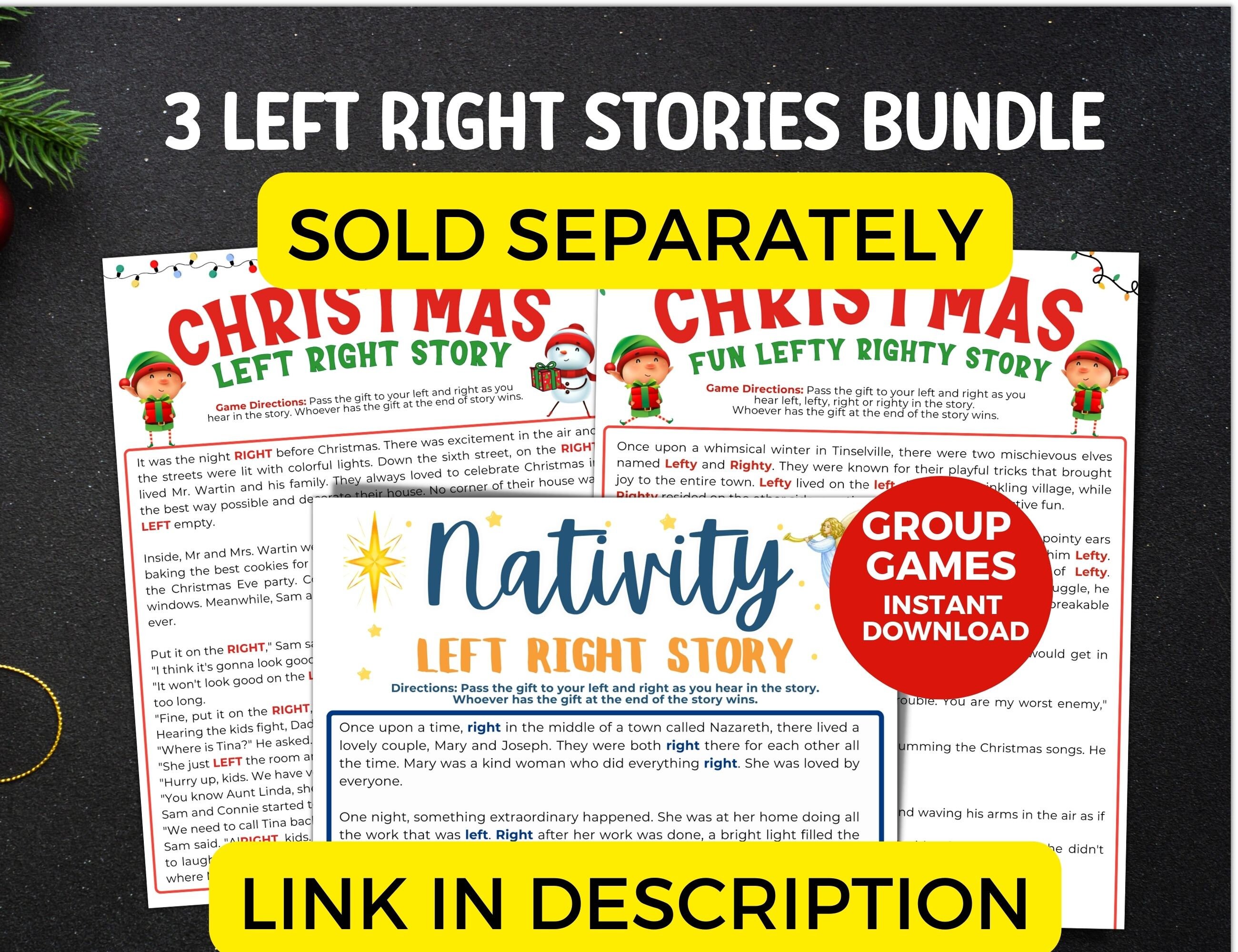 Left Right Christmas Games, Pass the Prize Fun Right Left Story, Kids ...