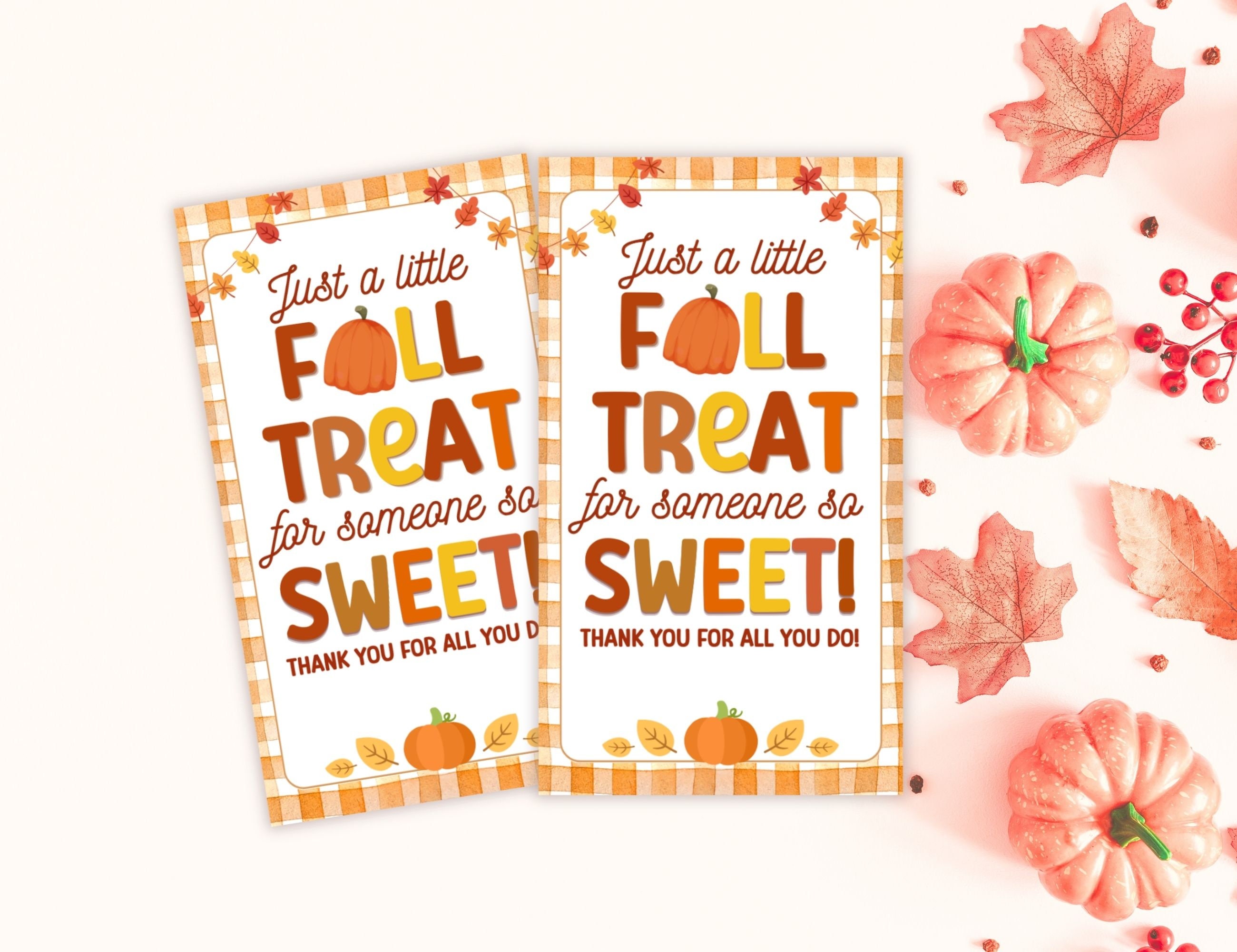 Fall Treat Tag, Fall Favor Tags, Thanksgiving/ Fall Appreciation Tag ...