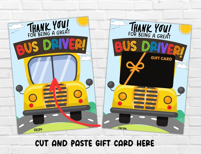 Bus Driver Appreciation Gift, School Bus Driver Gift Card Holder ...