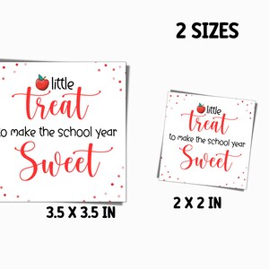First Day of School Treat Tag, Back to School Tags, Welcome Back to ...