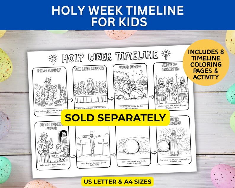 Easter Story Cards, Holy Week Study Printable, Lent Sunday School ...
