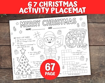 6 7 Christmas Coloring Pages, 67 Six Seven Viral Meme 6 7 Coloring ...