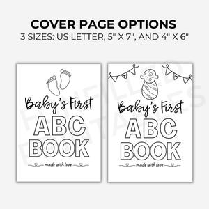 ABC Book Baby Shower Coloring Pages, Baby's First ABC Book, Baby ...