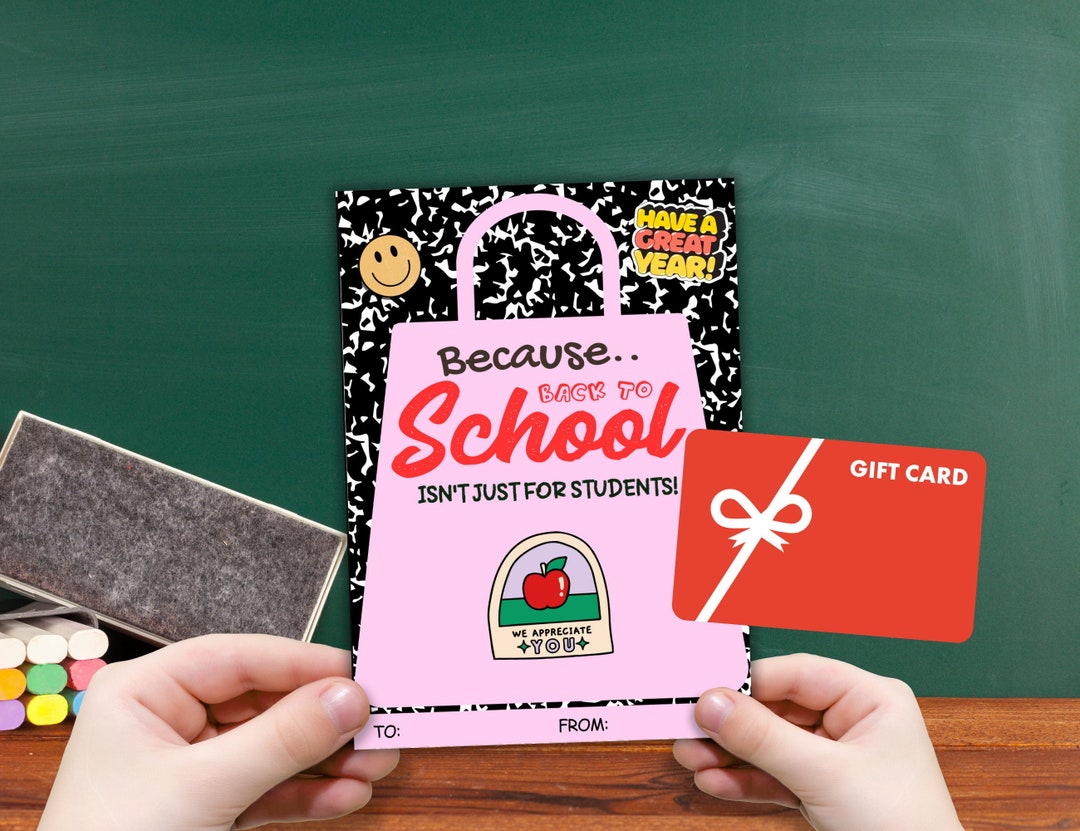 Teacher Shopping Gift Card Holder School Supplies, Back to School ...