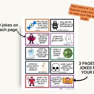 Halloween Lunch Box Jokes, Lunch Box Notes for Kids, Printable Lunch ...