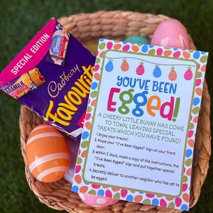 You've Been Egged Easter Printable Neighborhood Game, Easter Neighbors ...
