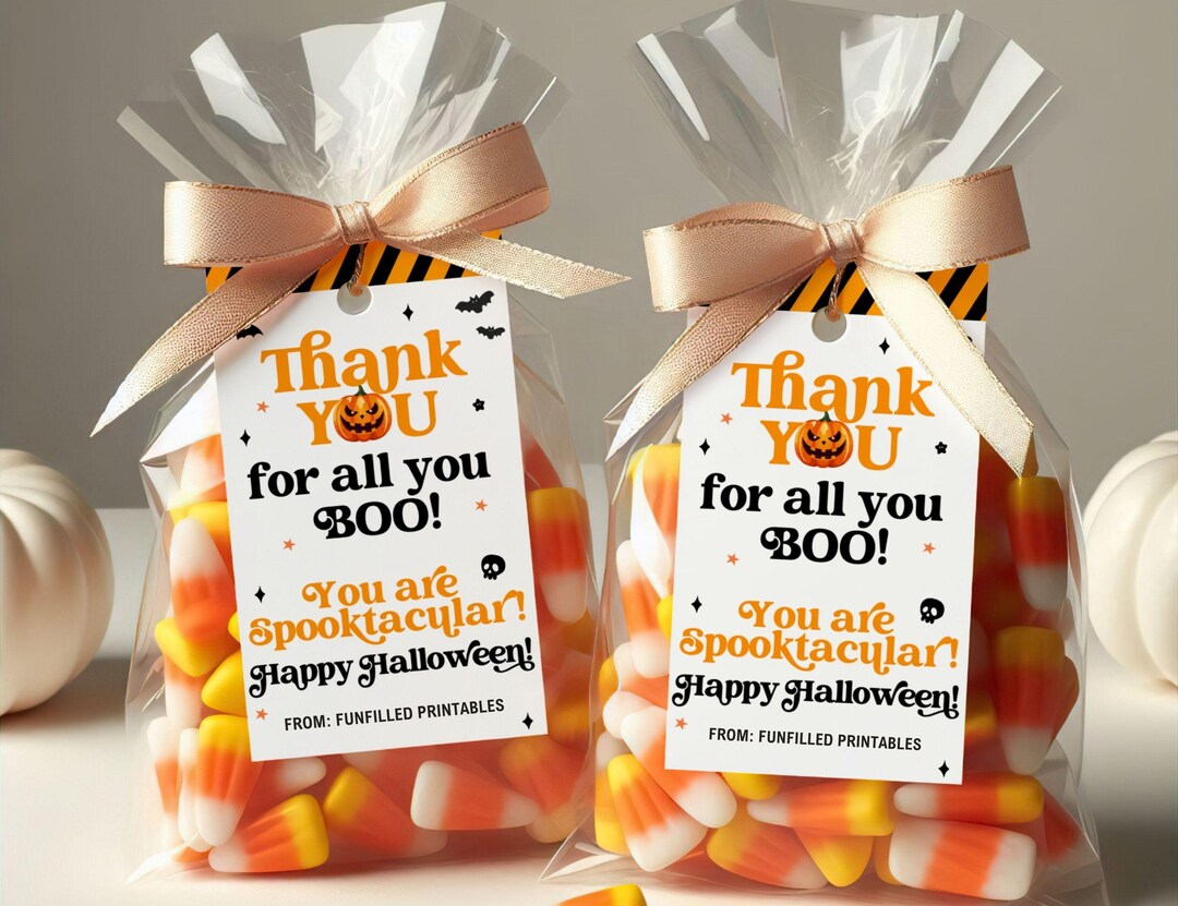Halloween Thank You Tags, Halloween Appreciation Tags, Teacher Staff ...
