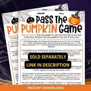 Pass the Pumpkin Game, Halloween Game for Kids Party, Teen Halloween ...