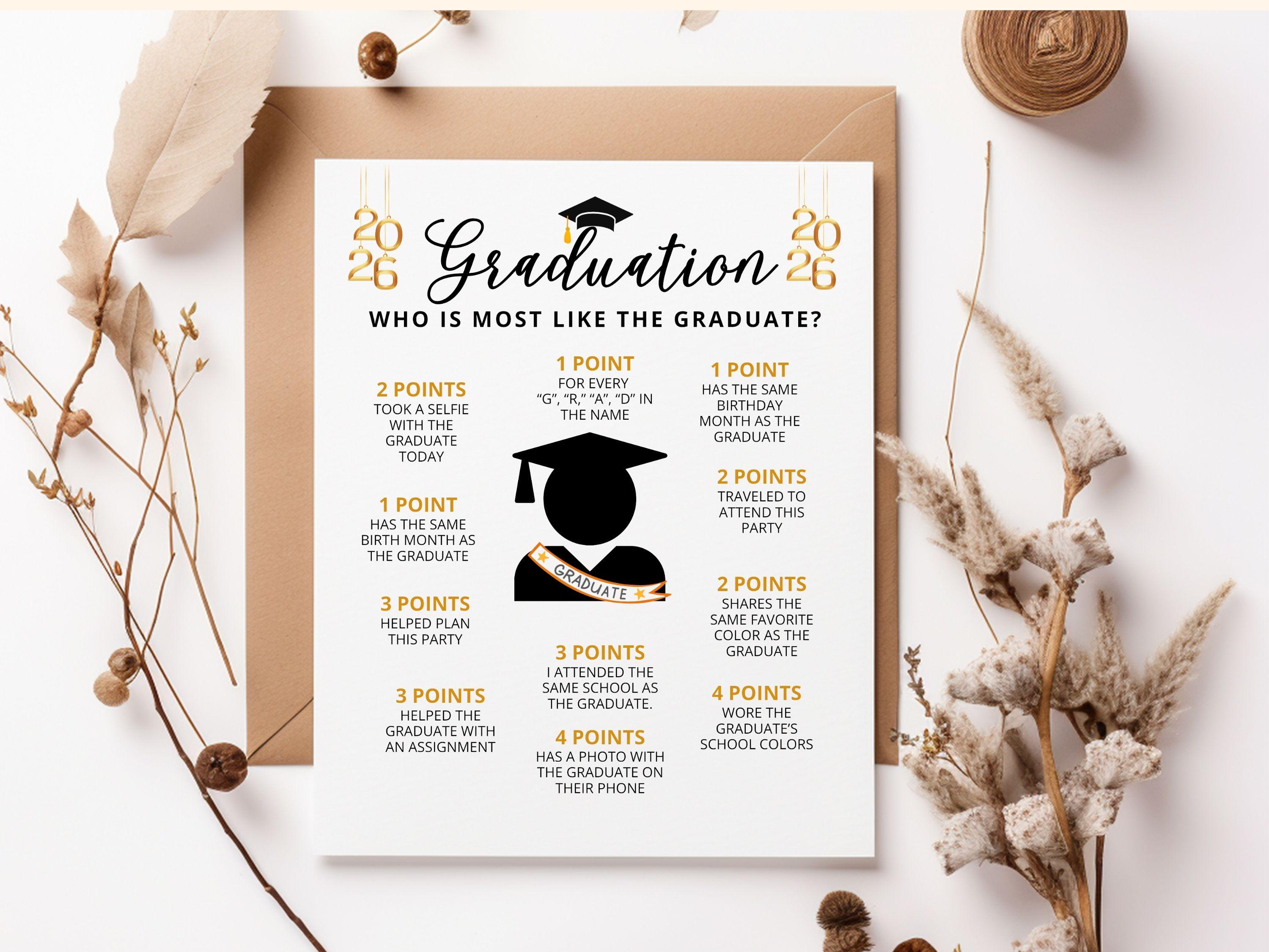Graduation Games 2026, Graduation Party Games, Class of 2026 Graduation ...