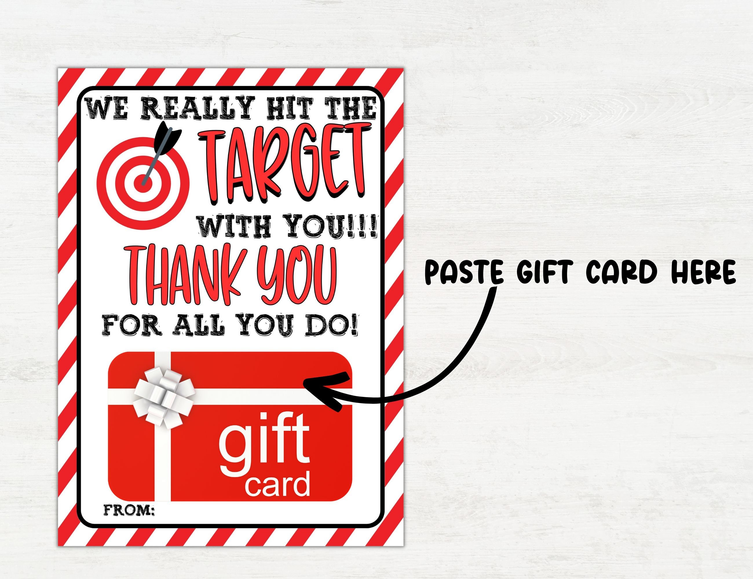 We Hit Target Gift Card Holder Printable, Thank You Gift Card Holder ...