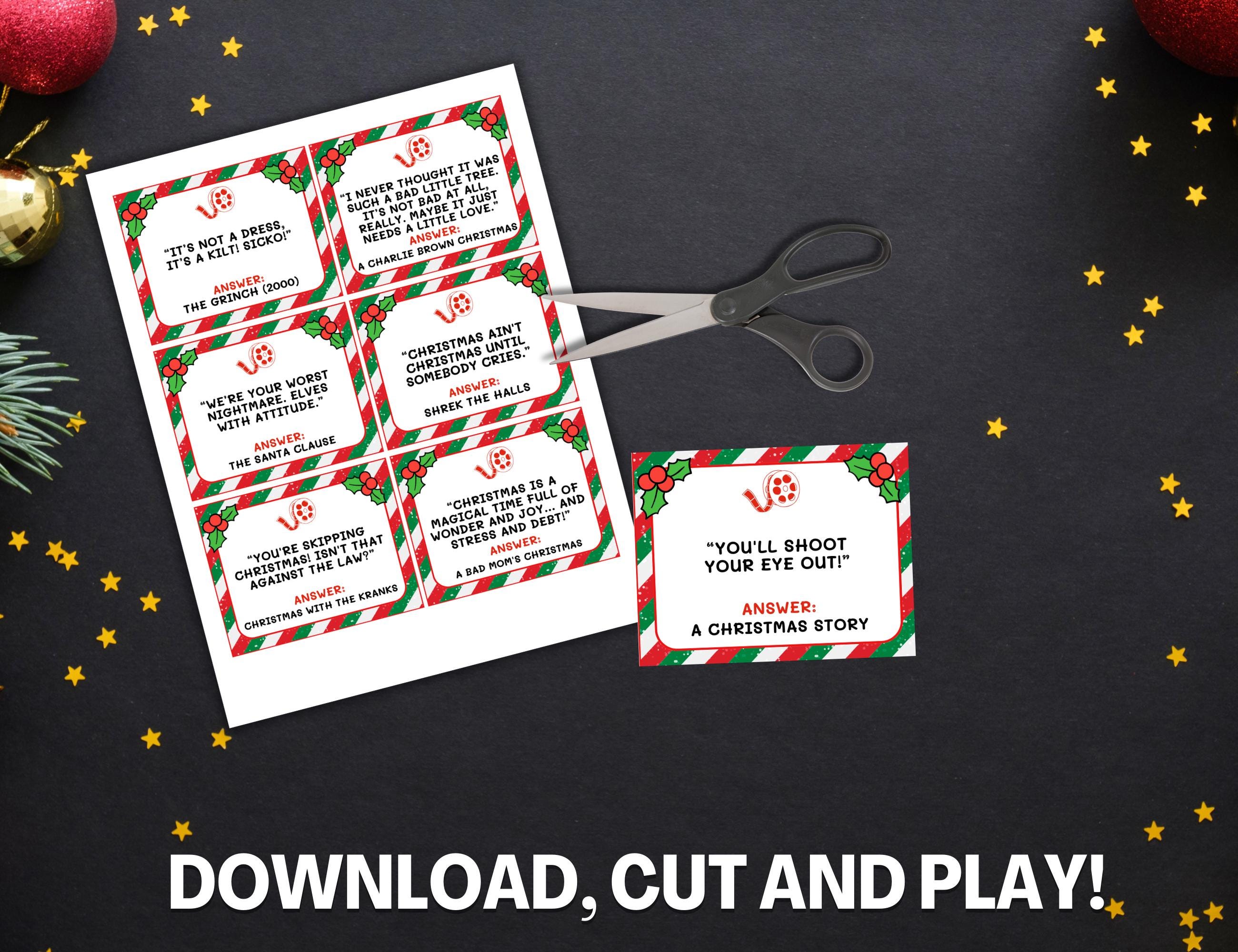 Christmas Movie Game, Christmas Movie Quote Trivia Game, Guess the ...