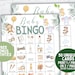 50 Baby Shower Bingo Cards Safari Baby Shower Game Activity, Baby Bingo ...