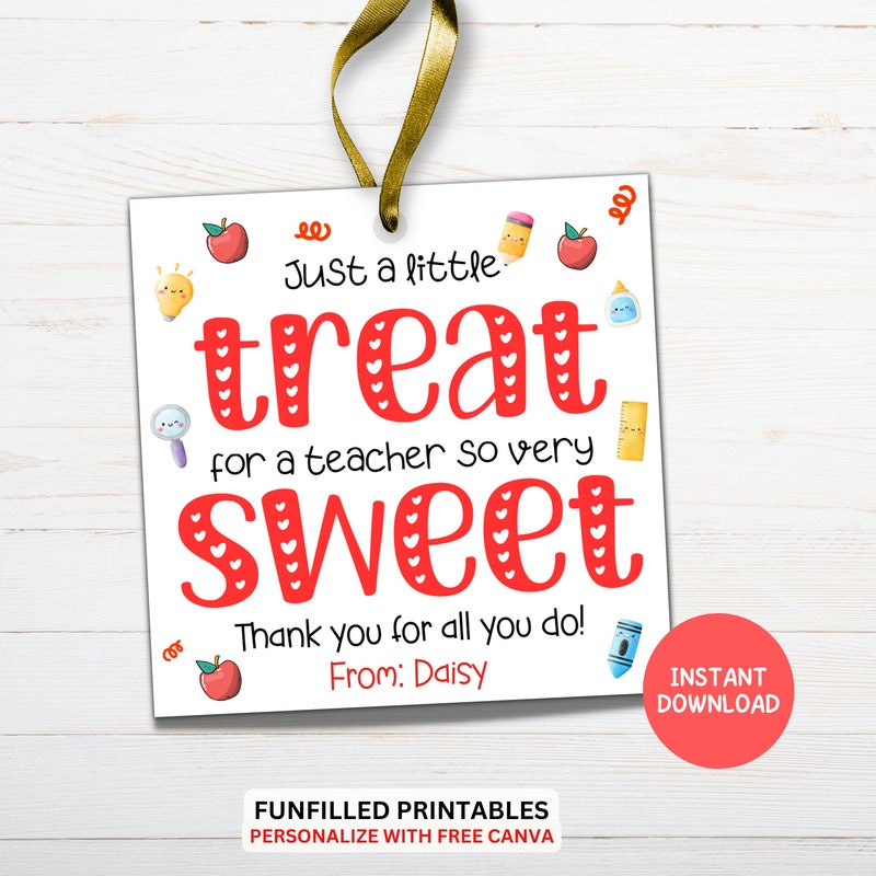 Teacher Candy Tags - Etsy
