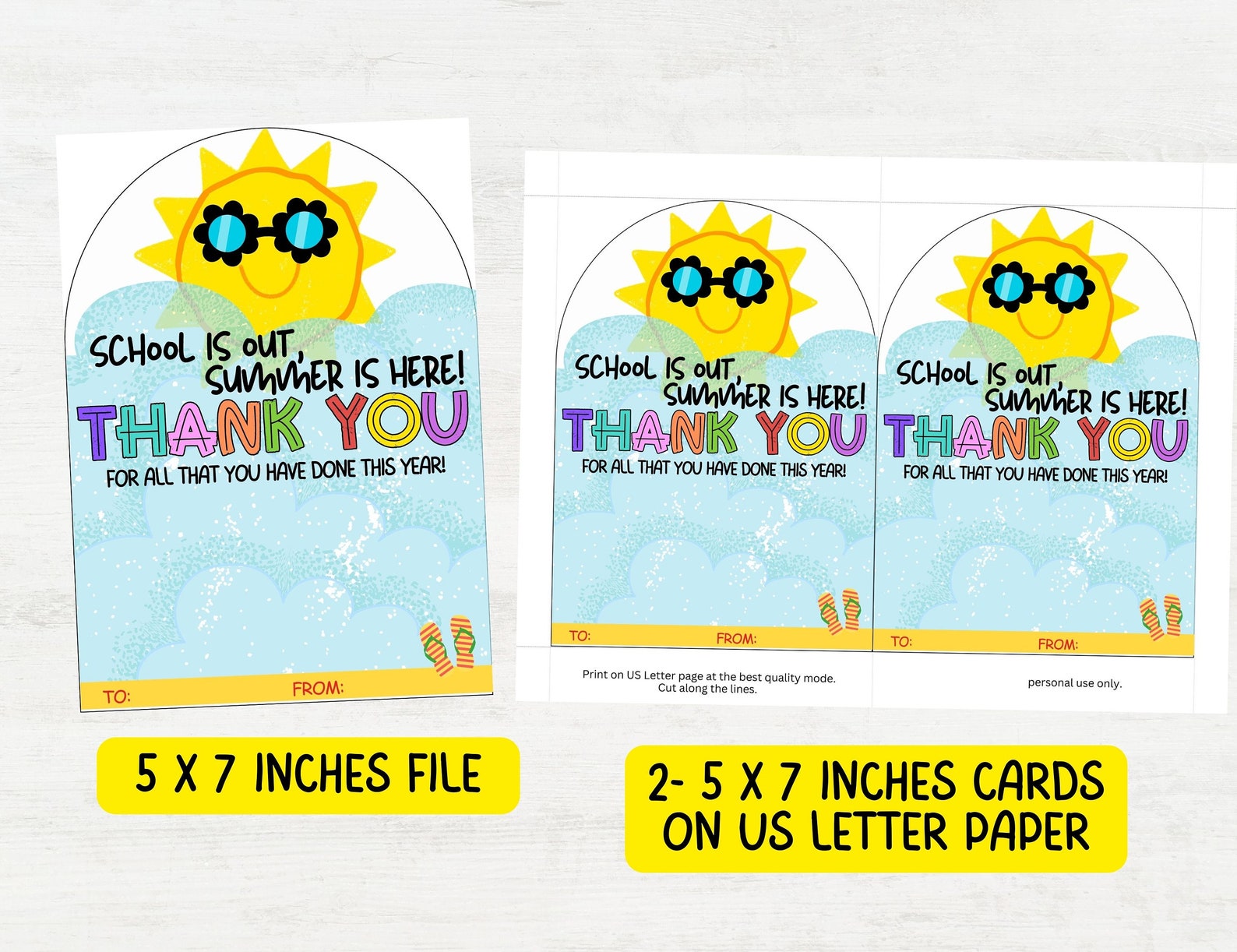 End of Year Teacher Gift Card Holder, Teacher Summer Gift, Last Day of ...