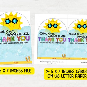 End of Year Teacher Gift Card Holder, Teacher Summer Gift, Last Day of ...