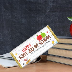 Back to School Chocolate Bar Wrapper, Candy Bar Wrapper, First Day of ...