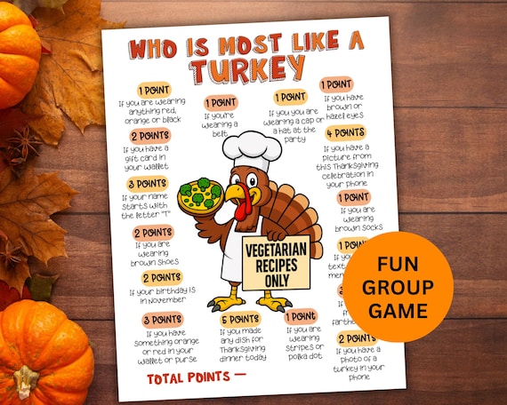 Thanksgiving Turkey Game Printable Whats Your Turkey Name Printable ...