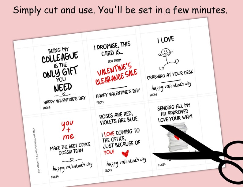 Coworker Valentines Cards, Funny Office Valentines Card/ Gift for ...