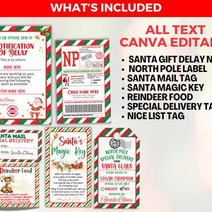 Santa Letters Bundle- EDITABLE Letter From Santa, Nice List Certificate ...